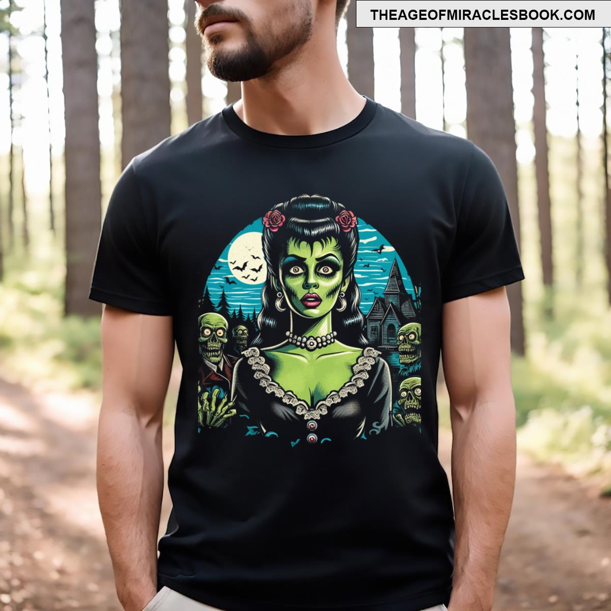 Retro Zombie Pinup T-shirt