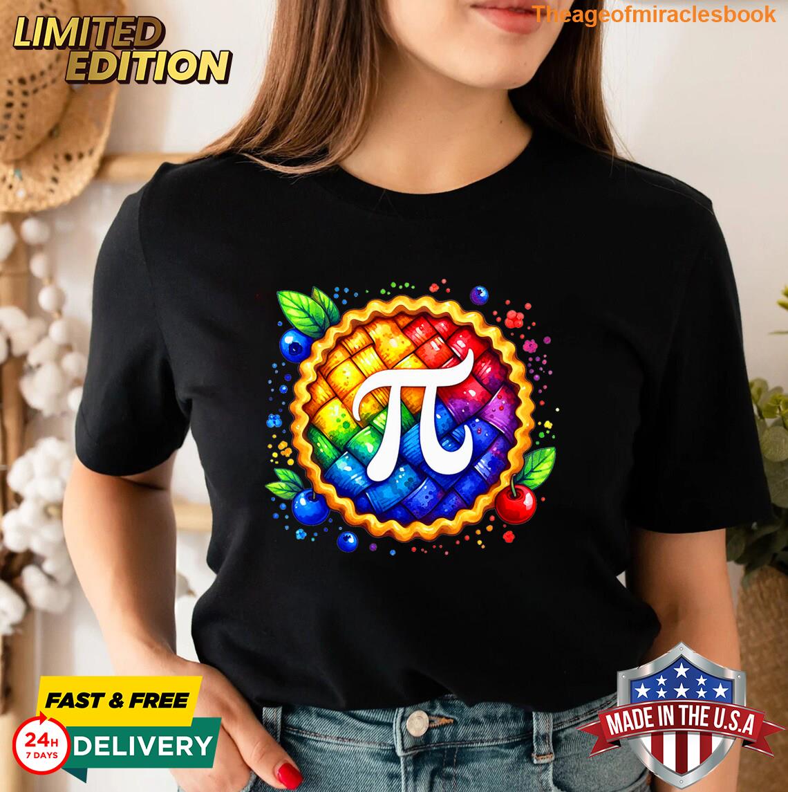Happy Pi Day 314 Math Flower Teacher Cute Pi Day T-shirt