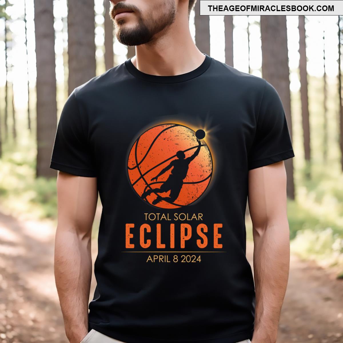 Basketball Total Solar Eclipse 2024 T-shirt