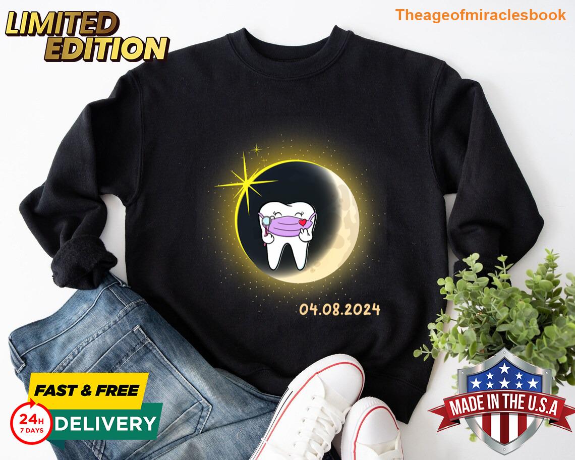 Dentist Total Solar Eclipse 2024 Teeth Dental Solar Eclipse T-shirt