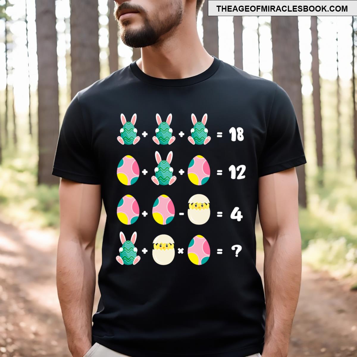 Order Of Operations Quiz Math Teacher Easter Chicken Rabbit T-shirt