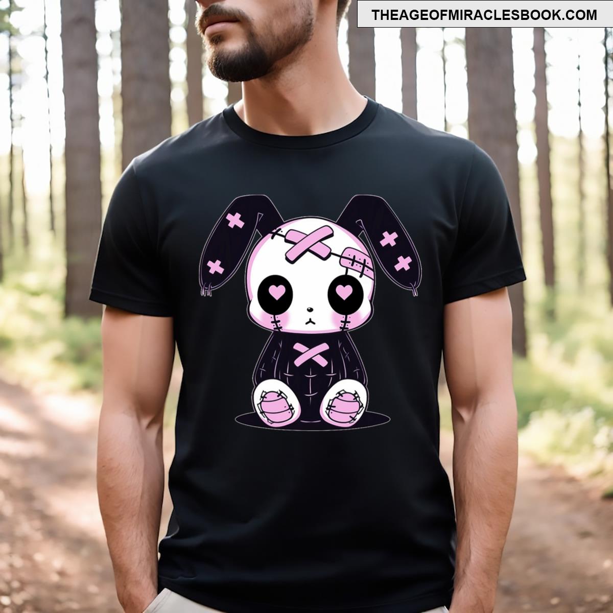 Goth Bunny Cute Creepy Emo Clothes Kawaii Bunny T-shirt