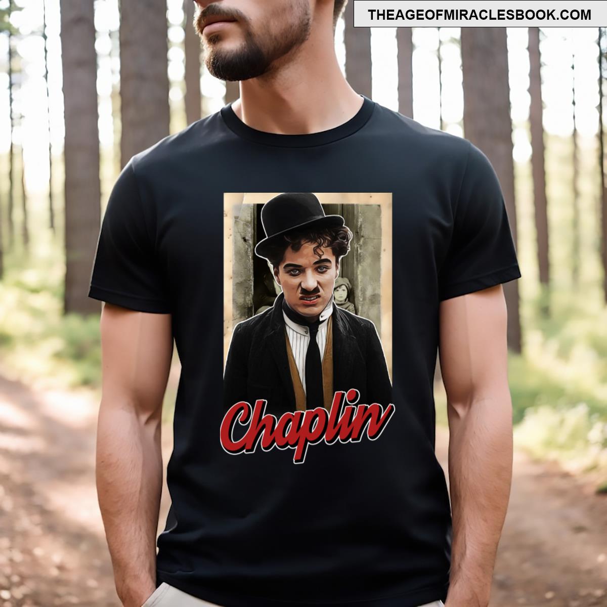 Charlie Chaplin Inspired Design T-shirt