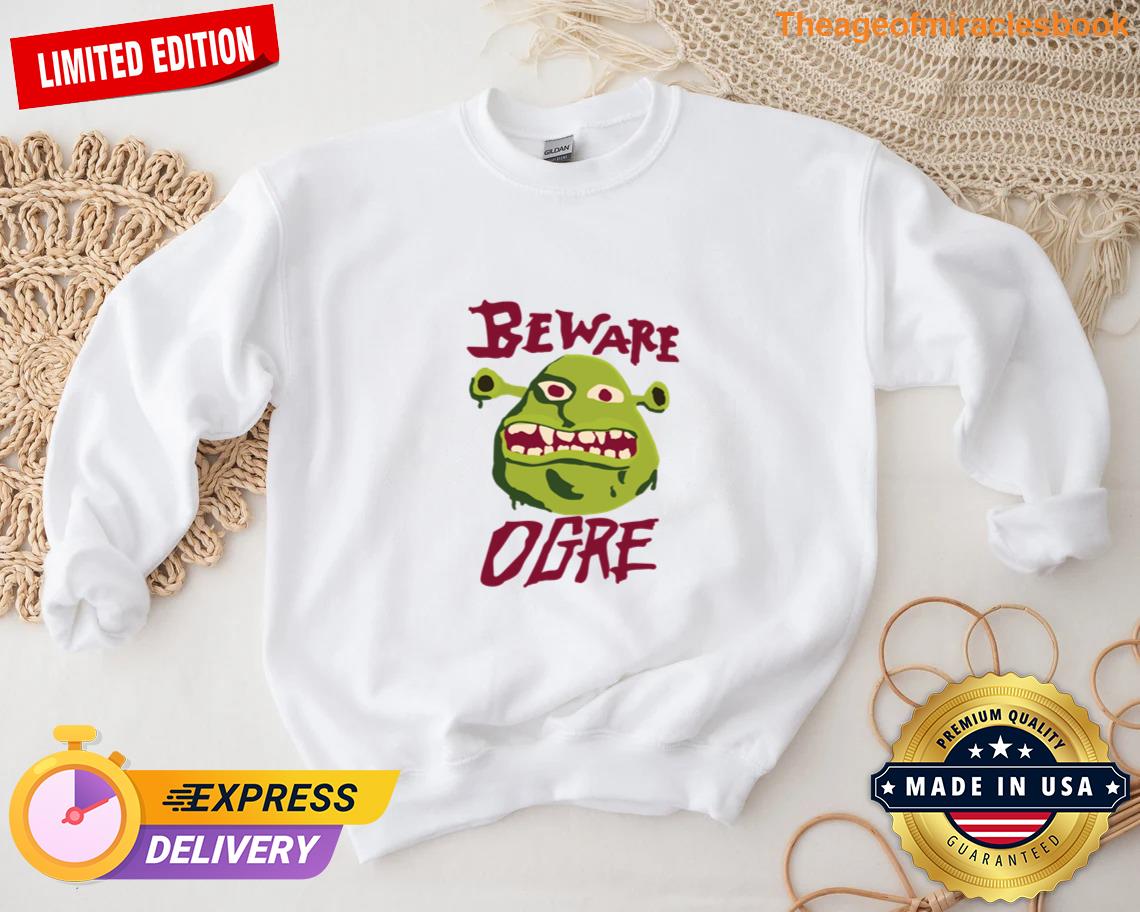 Beware Ogre Shrek Sign T-shirt