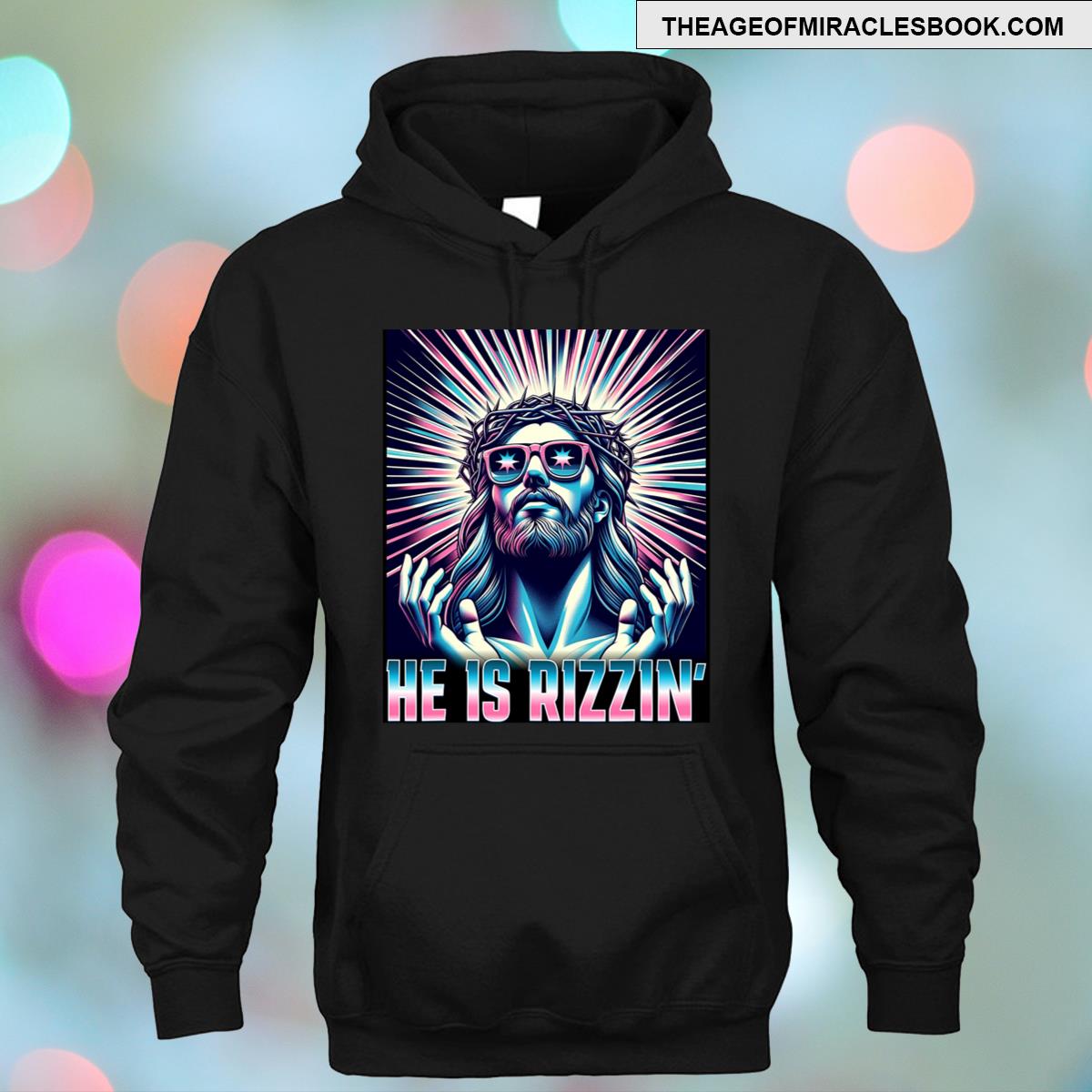 Funny Easter Resurrection Rizz Meme He Is Rizzin Jesus T-shirt