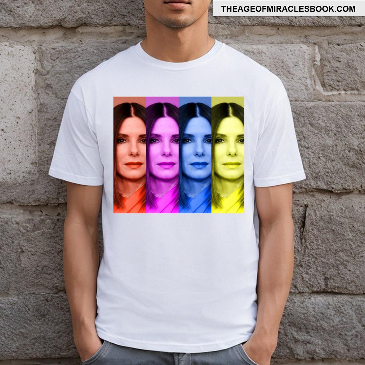 Sandra Bullock Retro Pop Art T-shirt