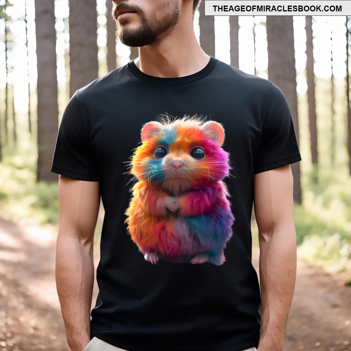 Very Colorful Sad Hamster Looking Very Cute Essential T-shirt