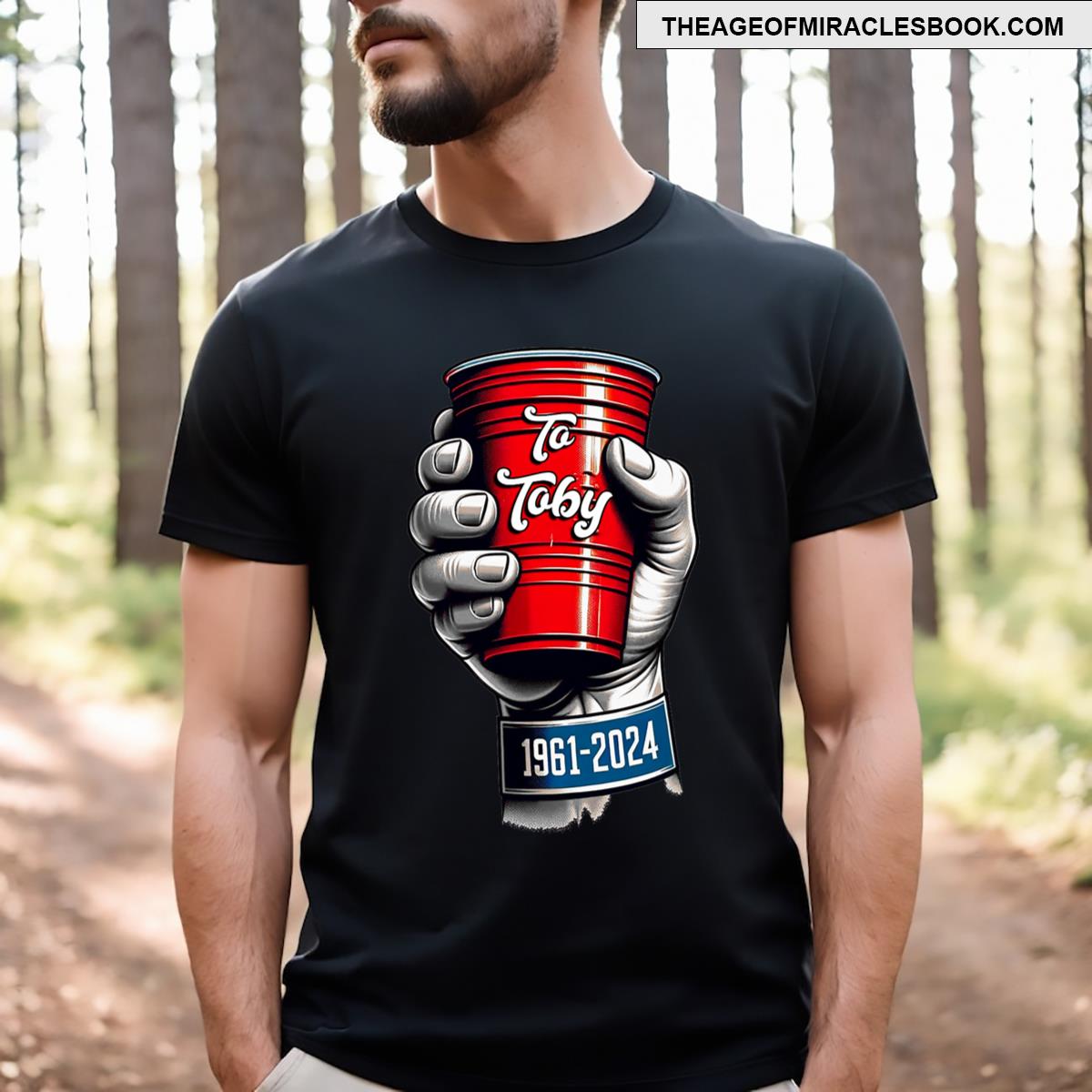 Mens Solo Cup Cheers To Toby Red Solo Cup T-shirt