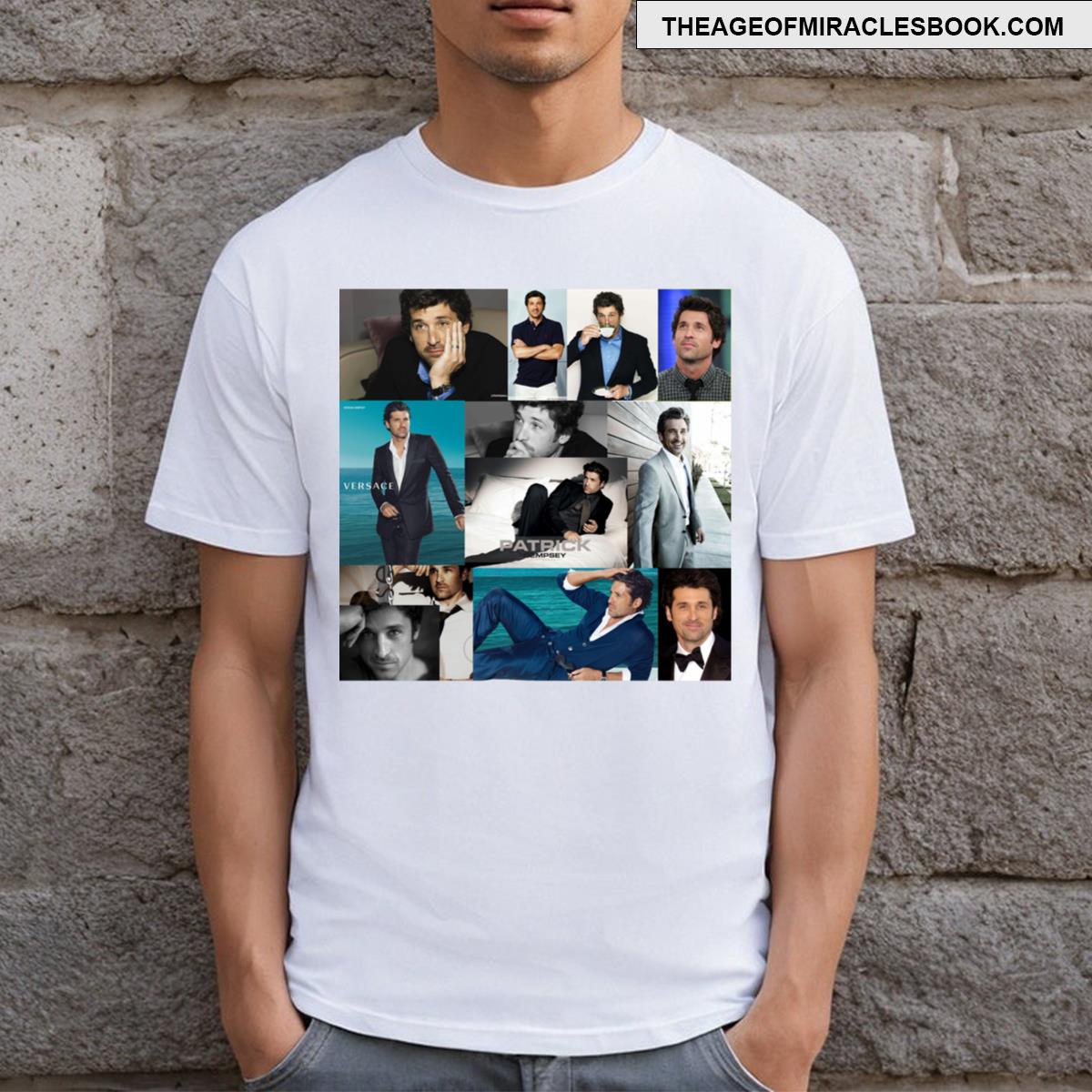 Patrick Dempsey Rectangular Photo Collage T-shirt