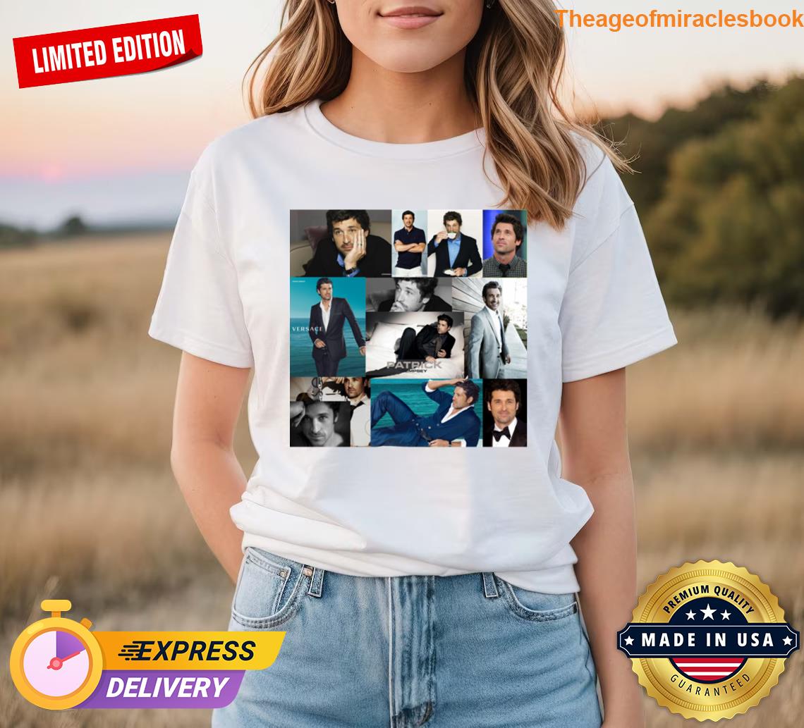 Patrick Dempsey Rectangular Photo Collage T-shirt