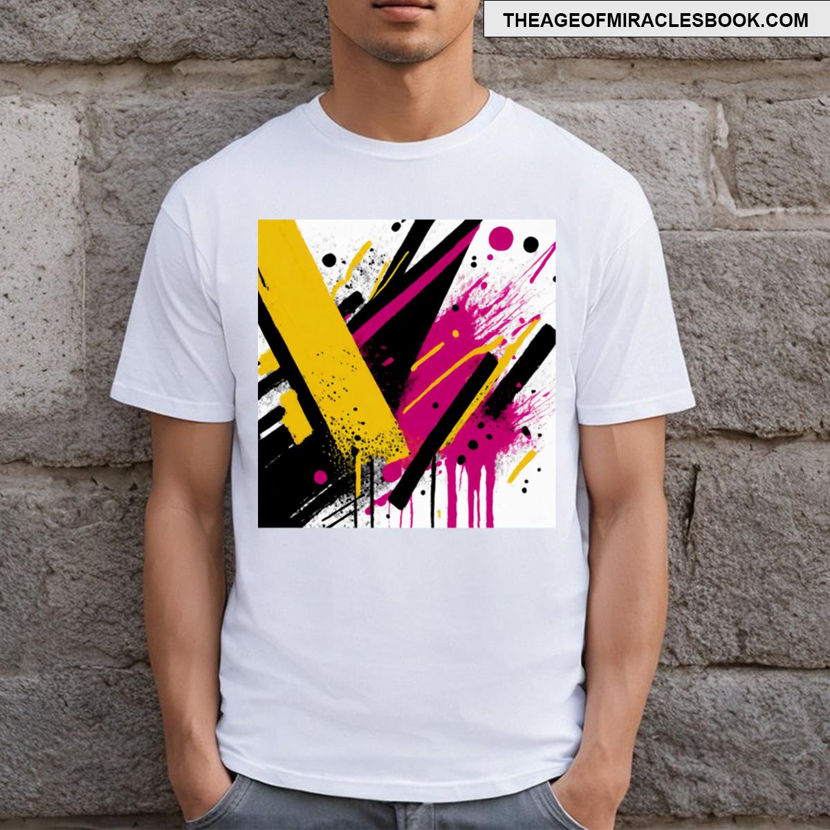 Colorful Paint Splatter Abstract T-shirt