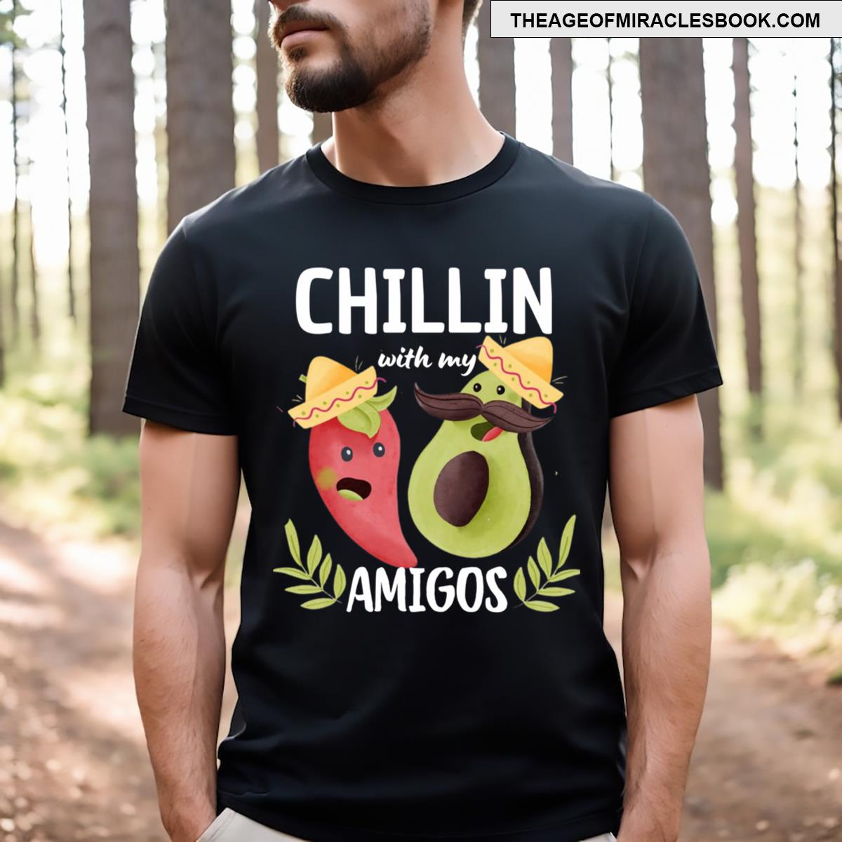 Funny Chillin With My Amigos Cinco De Mayo Mens Mexican Party T-shirt