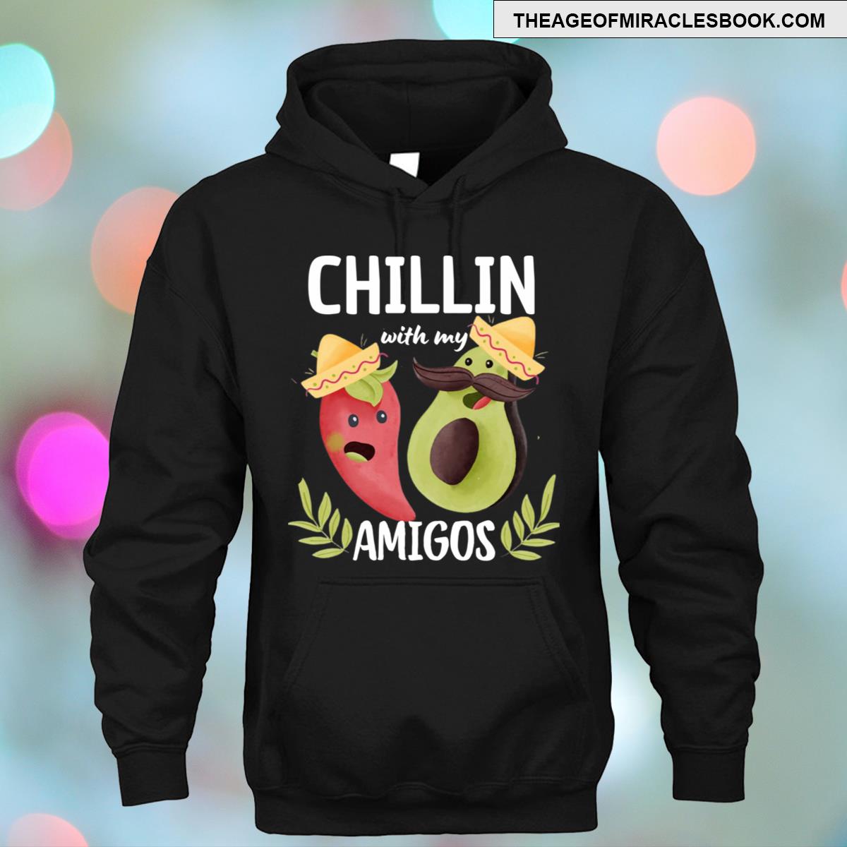 Funny Chillin With My Amigos Cinco De Mayo Mens Mexican Party T-shirt