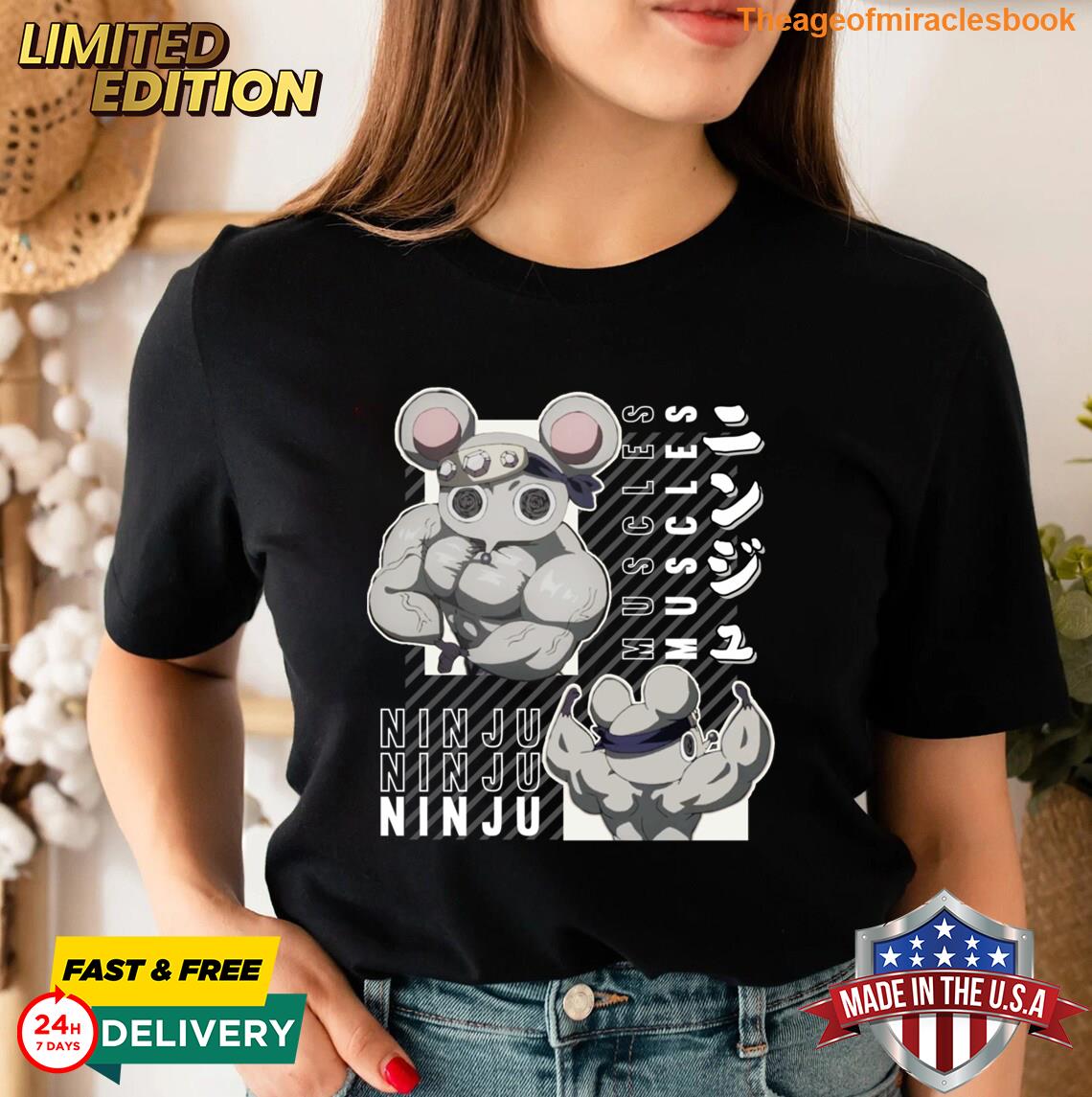 Ninju Muscles Mice Kimetsu No Yaiba T-shirt