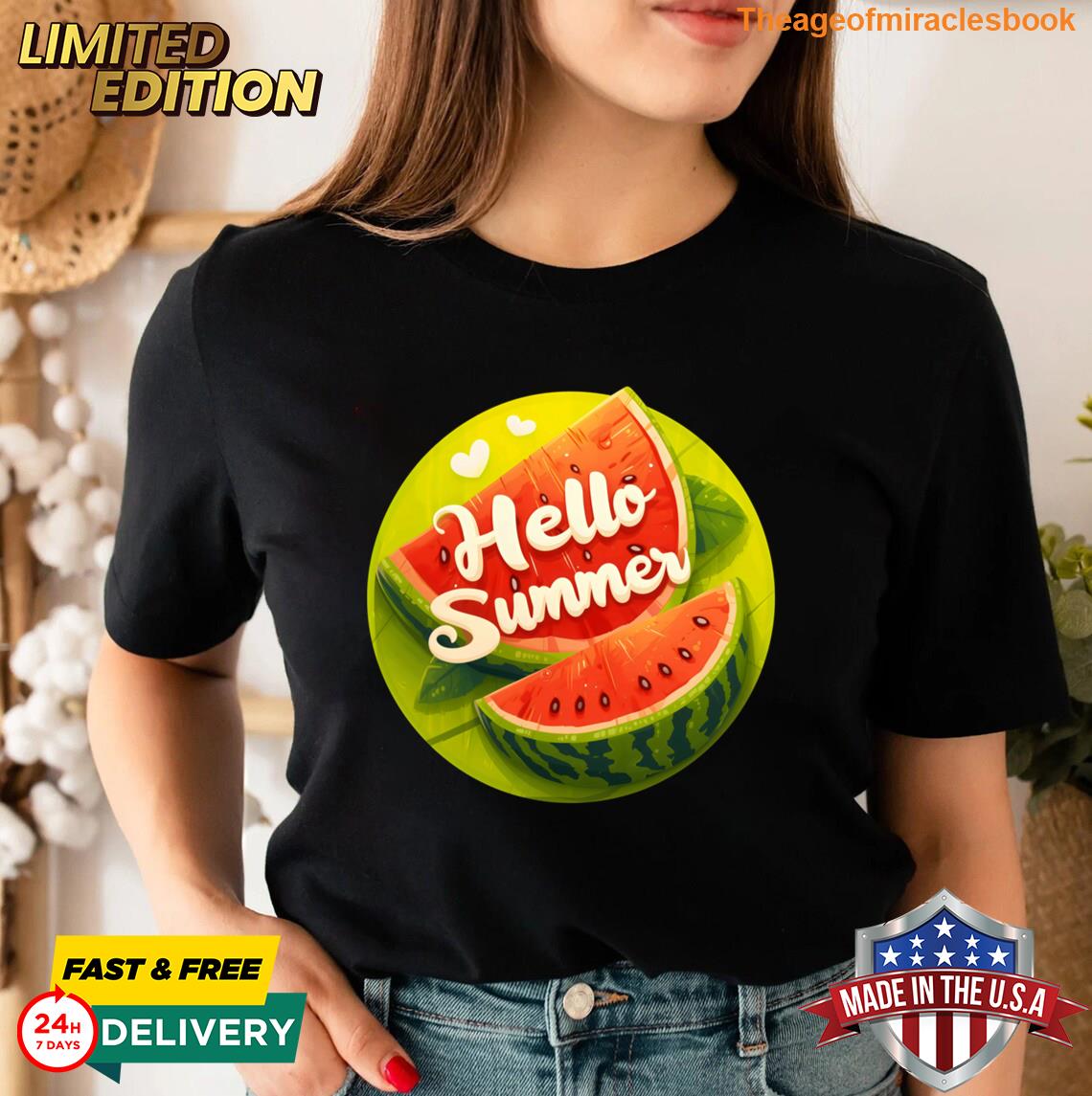 Hello Summer Sweet Watermelon T-shirt