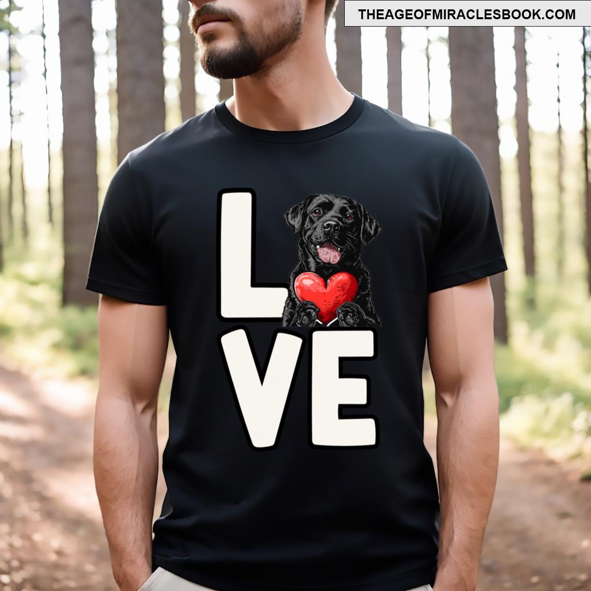 Love Black Labrador Retriever Active T-shirt