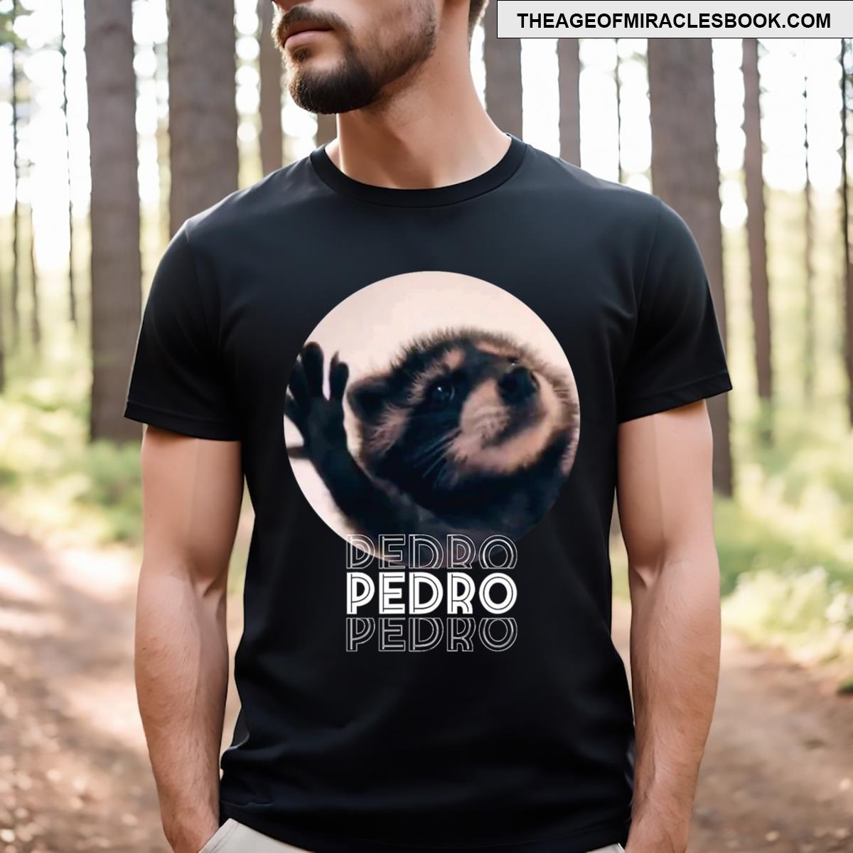 Pedro Racoon Dance Popular Internet Meme Mapache Dance T-shirt