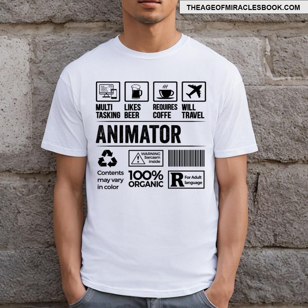 Animator Gift Funny Animator Multitasking Coffee Travel Lover Essential ...
