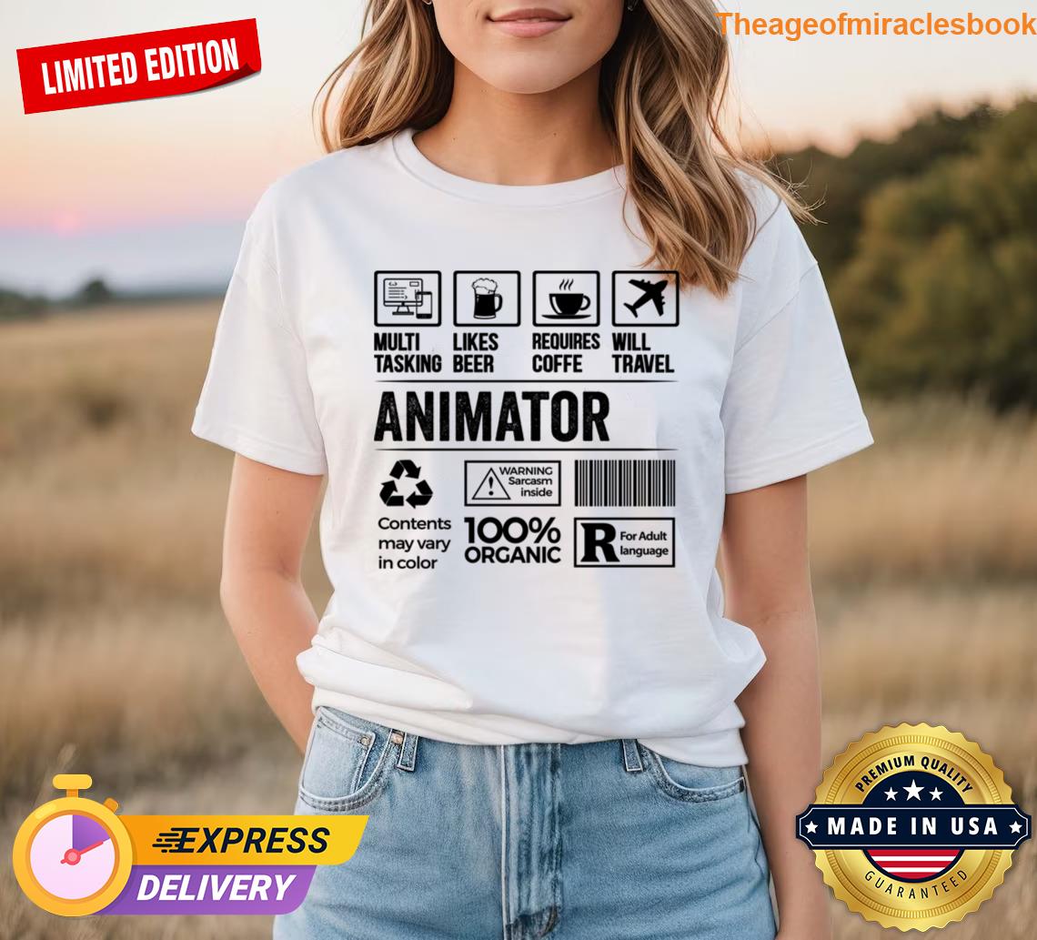 Animator Gift Funny Animator Multitasking Coffee Travel Lover Essential ...