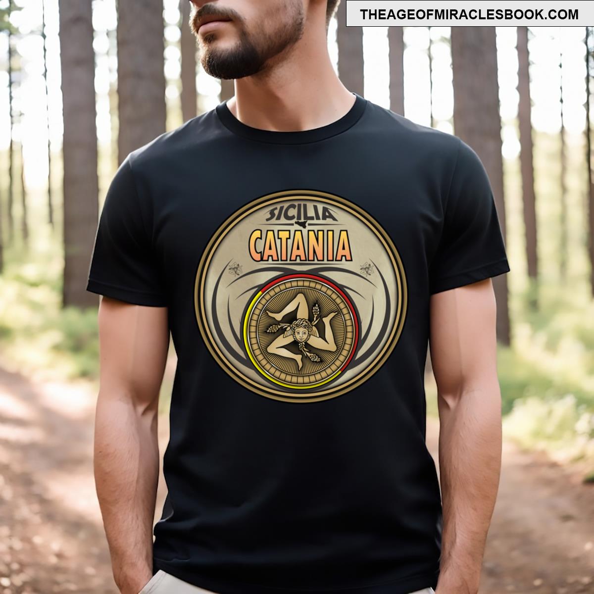 Catania Sicilia Sicily Trinacria Symbol T-shirt