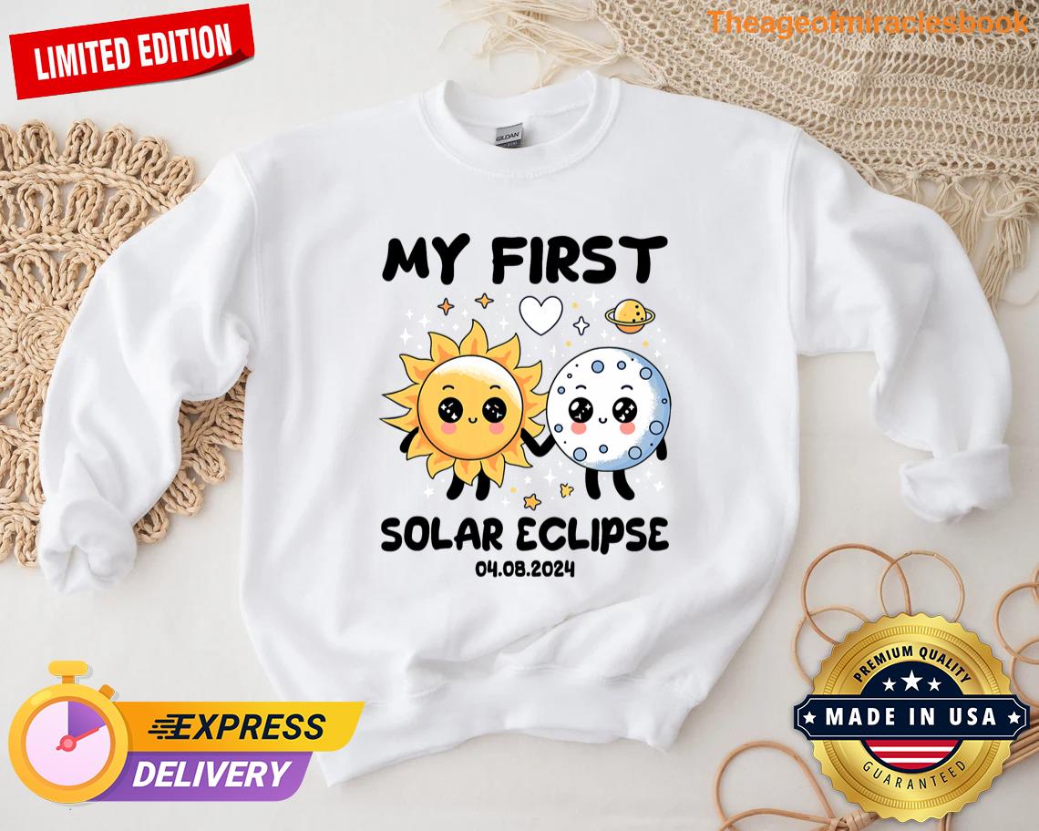 Kids My First Solar Eclipse Toddler Boys Girls April 8 2024 T-shirt