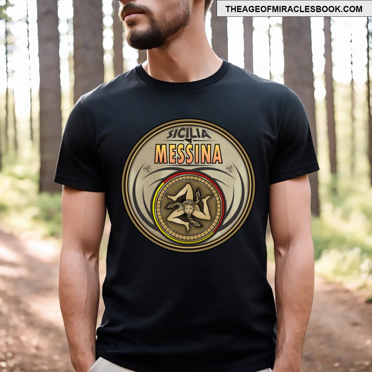 Messina Sicilia Sicily Trinacria Symbol T-shirt