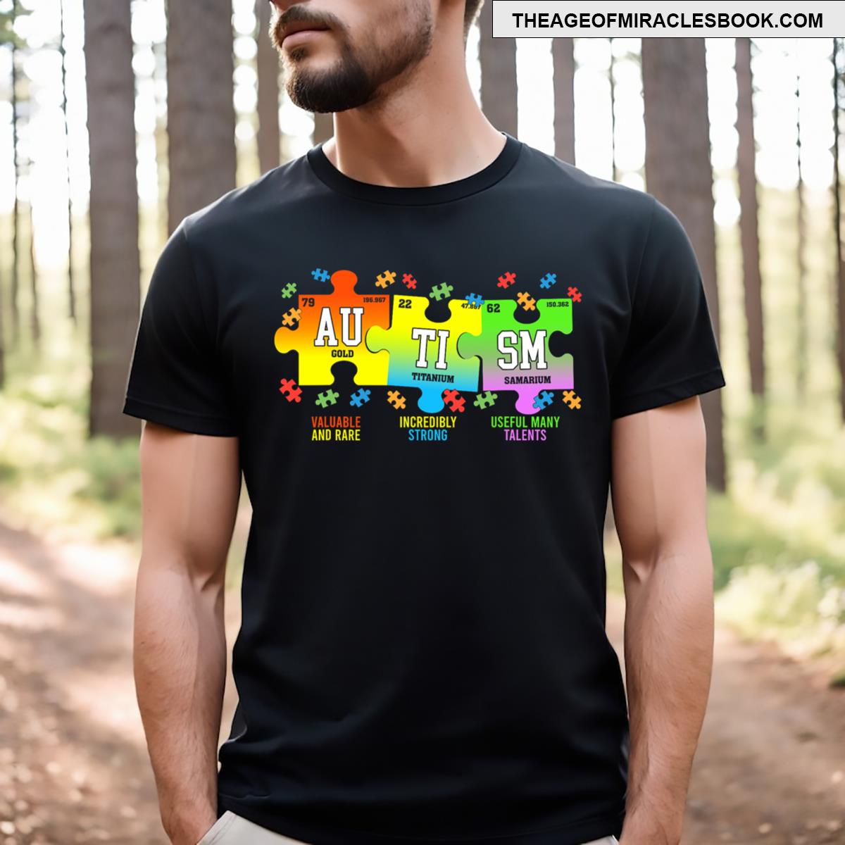 Autism Awareness Men Kids Elements Periodic Table Asd T-shirt