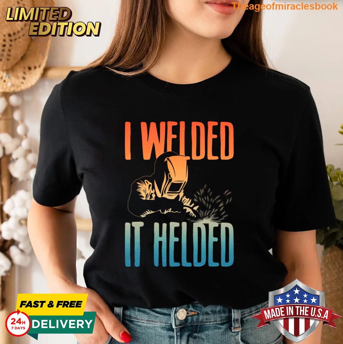 Funny Welding Art For Men Tig & Mig Welder Welding T-shirt