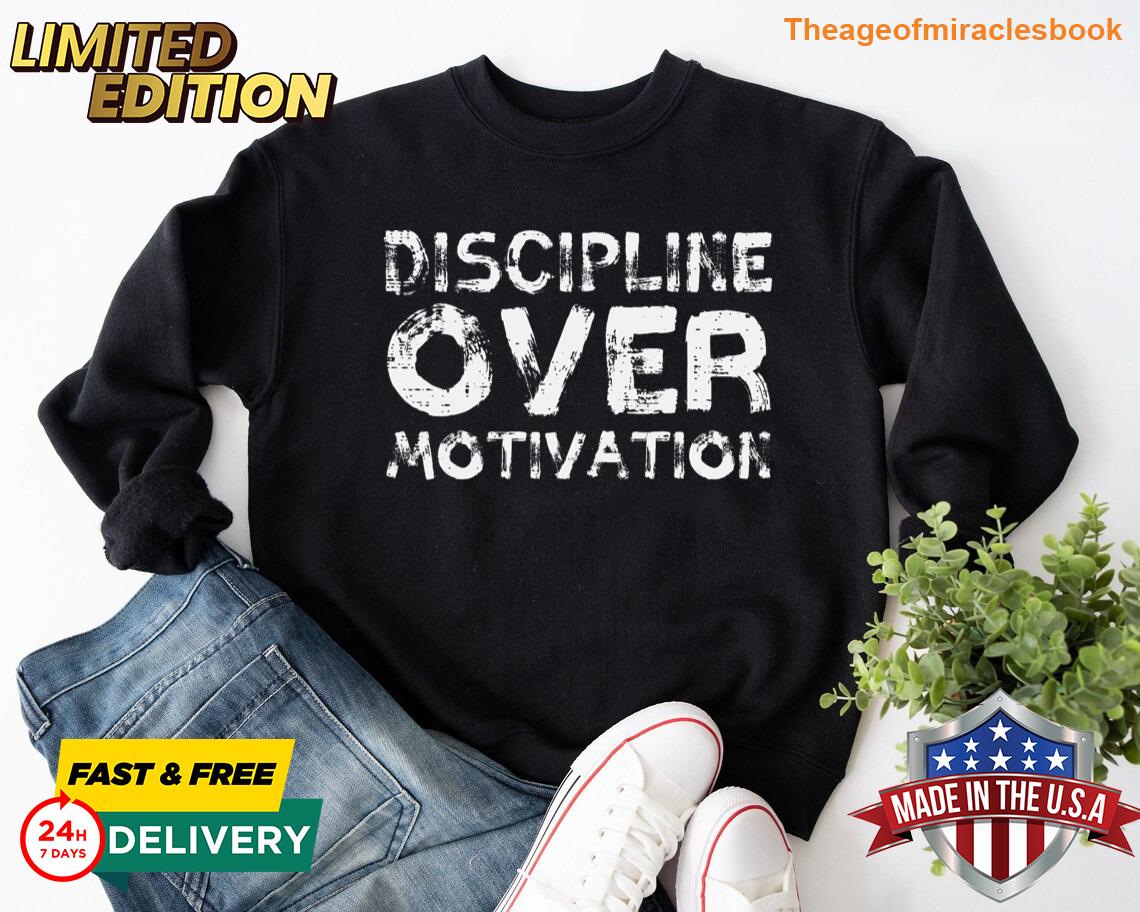 Gym Discipline Over Motivation Workout Fitness Men T-shirt