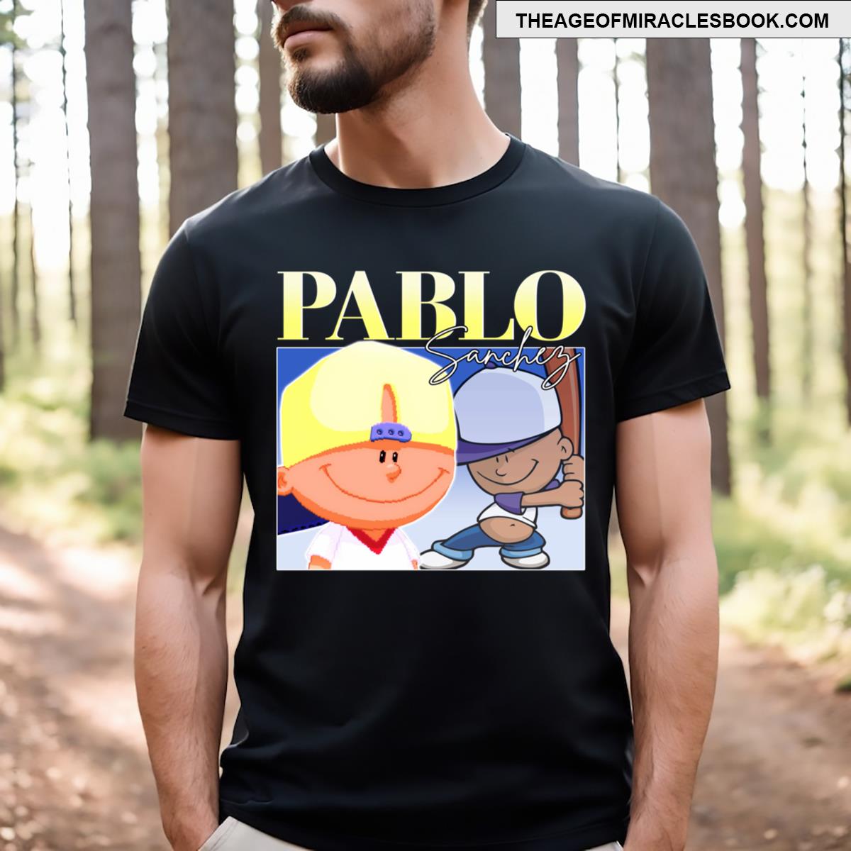Pablo Sanchez Vintage Retro 90s Bootleg Design Backyard Baseball T-shirt