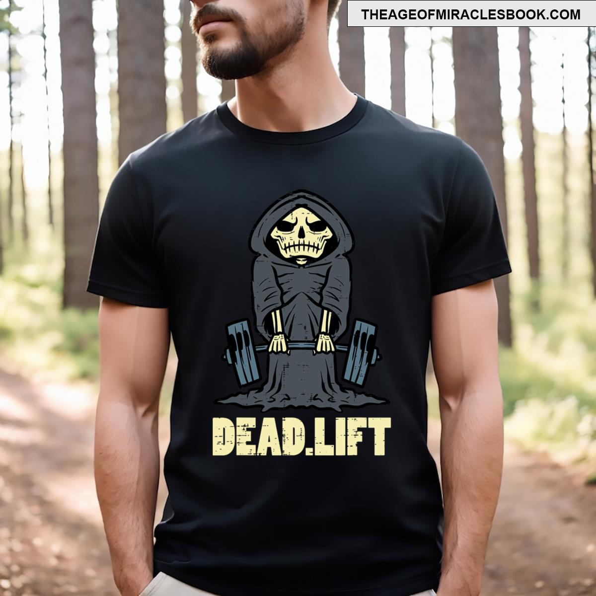 Workout Skeleton Deadlift Gym Training Exercise Men T-shirt