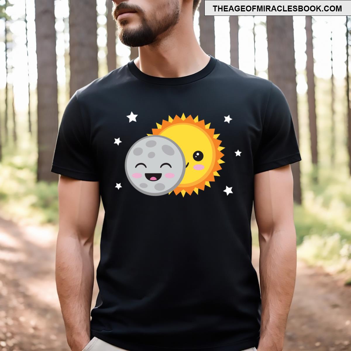 Cute Kawaii Solar Eclipse Cartoon Essential T-shirt