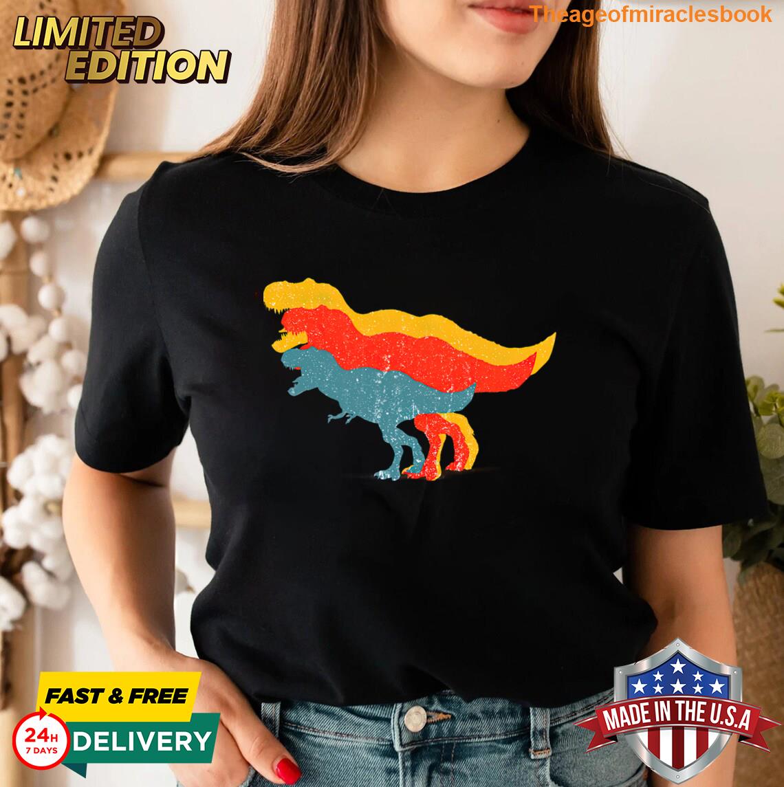 Retro Distressed Dinosaur Trex Vintage Essential T-shirt