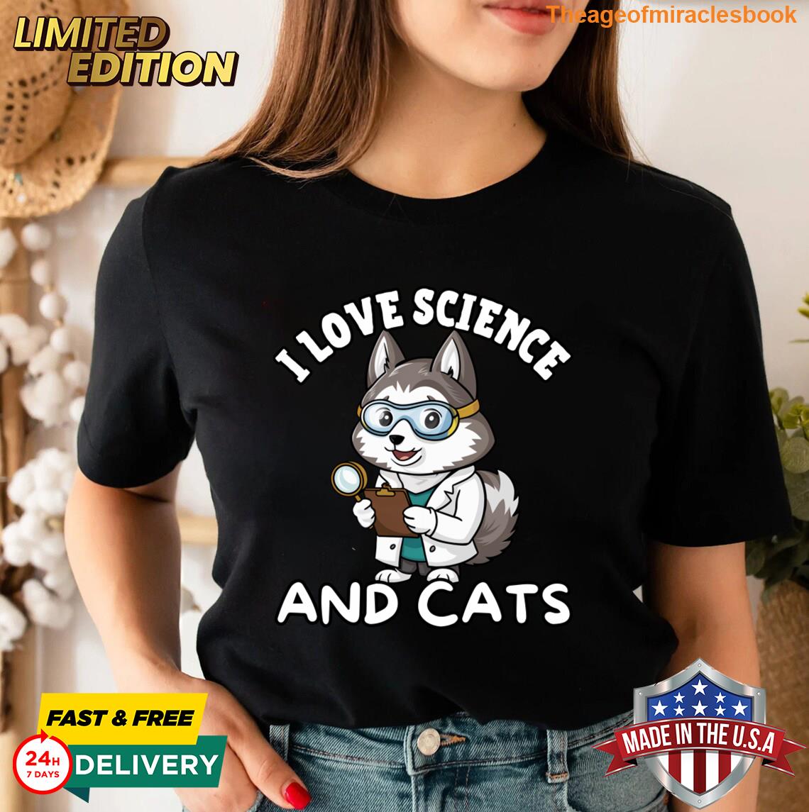 Science Cat T-shirt