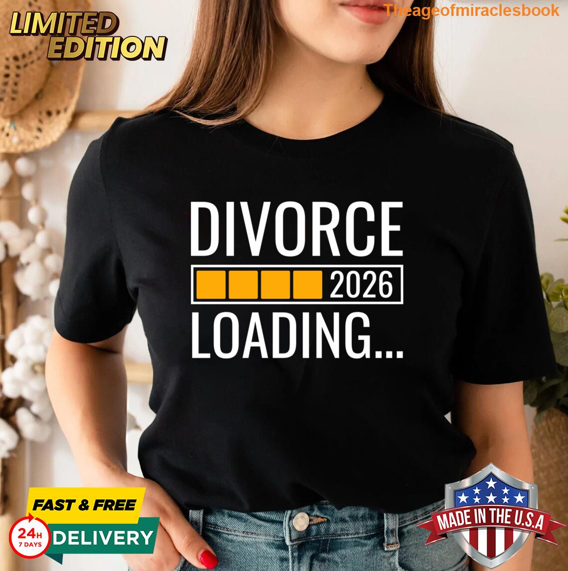 Divorce 2026 Loading For Divorced Ex Wife And Ex Husband T-shirt