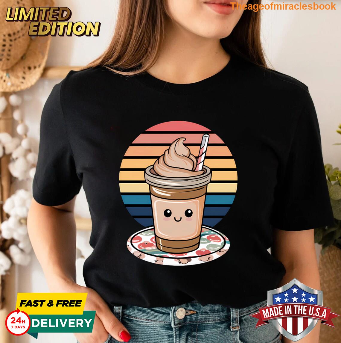 Retro Kawaii Cold Coffee T-shirt