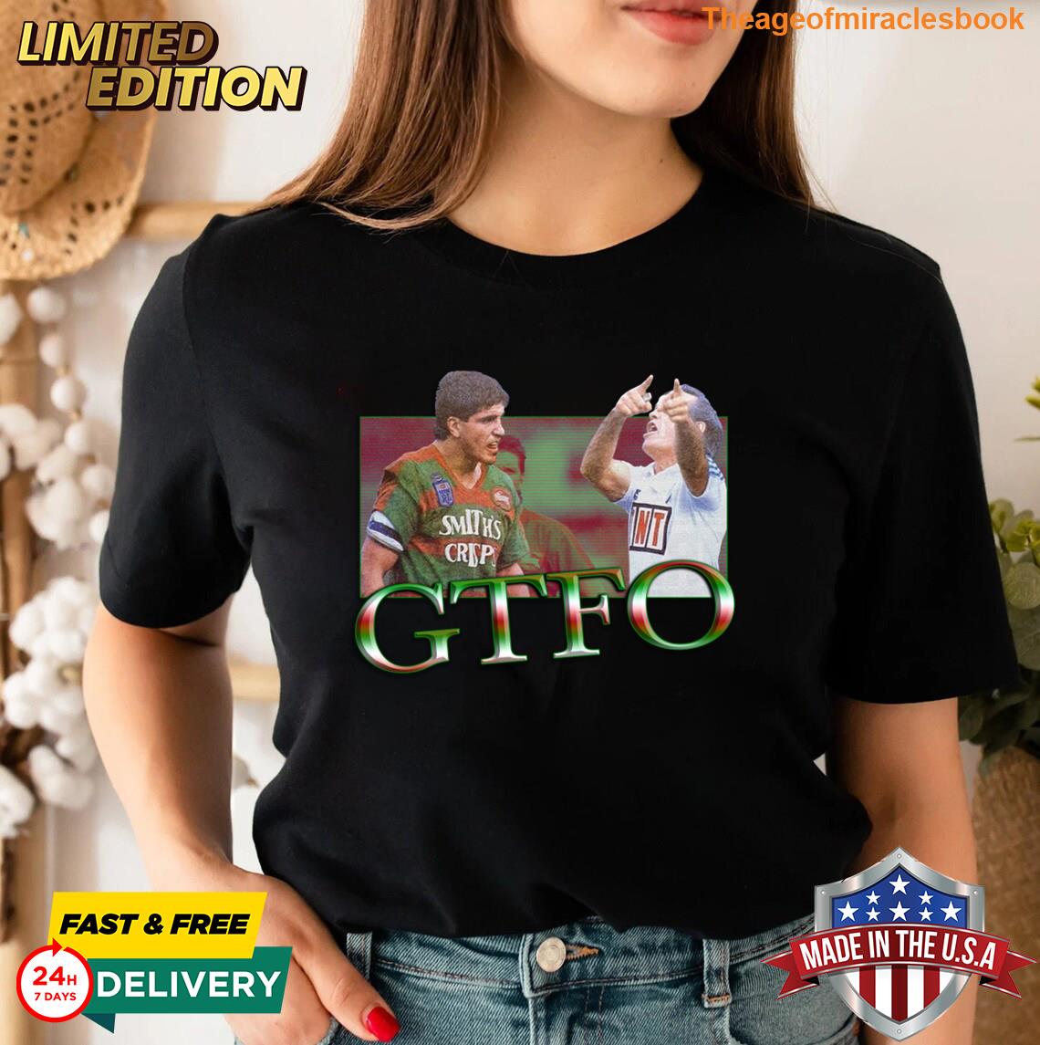 South Sydney Rabbitohs Mario Fenech Gtfo T-shirt