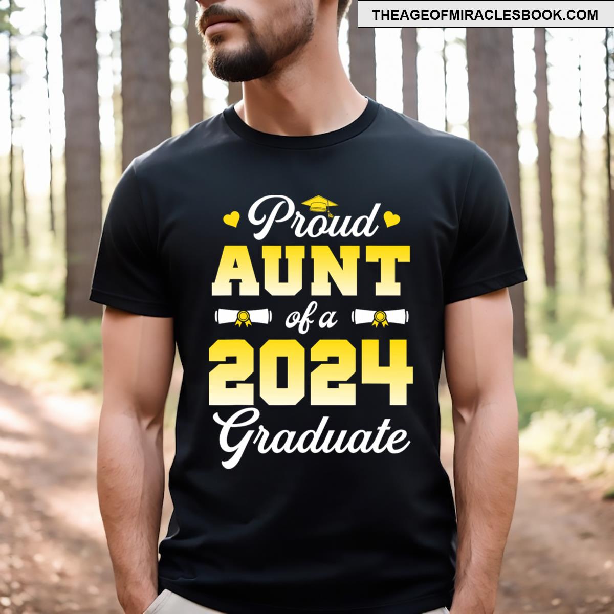 Graduate Senior 2024 Proud Aunt Of A 2024 Graduate T-shirt