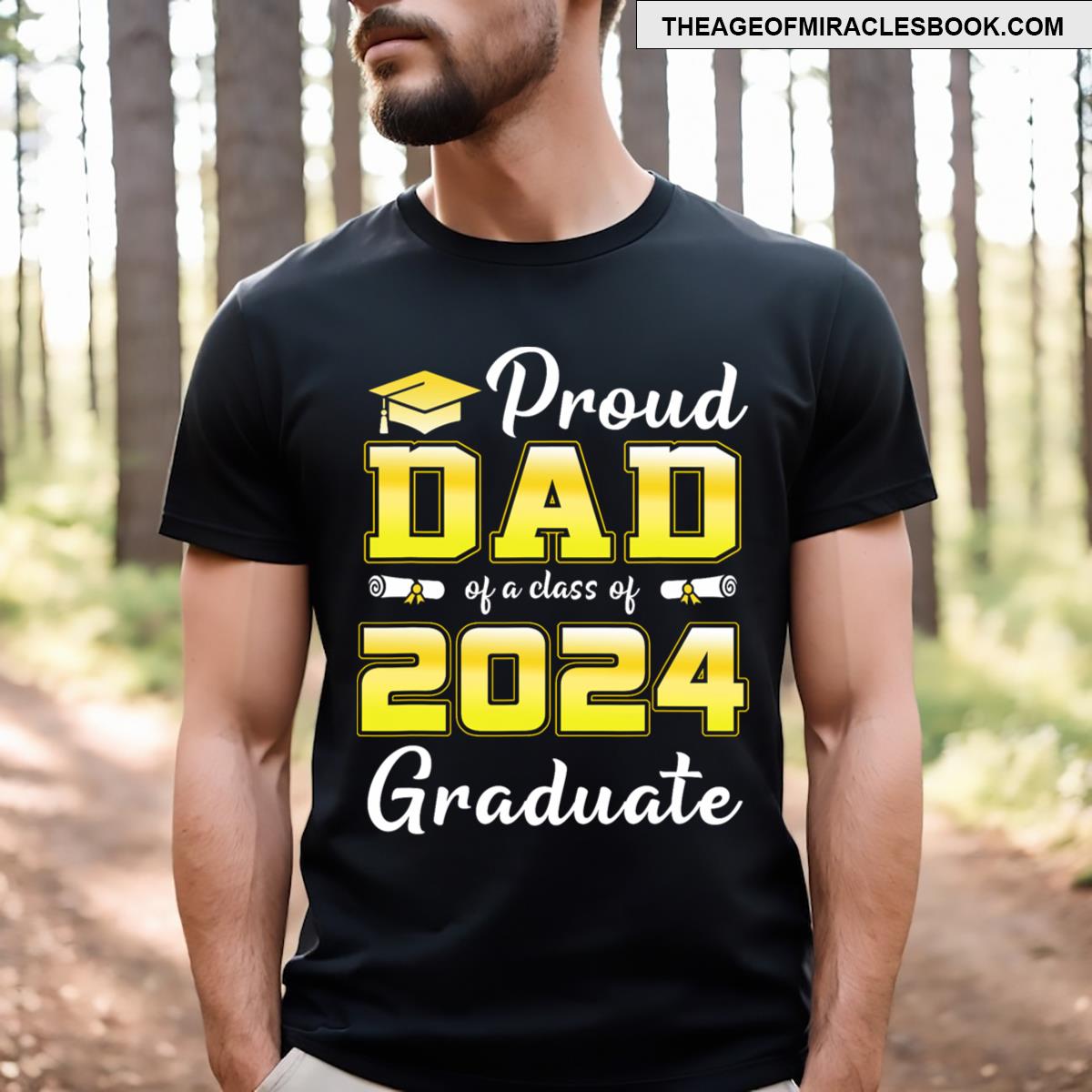Proud Dad Of A Class Of 2024 Graduate Senior Graduation T-shirt