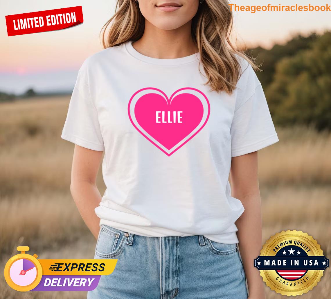 Ellie Girl Name Pink T-shirt