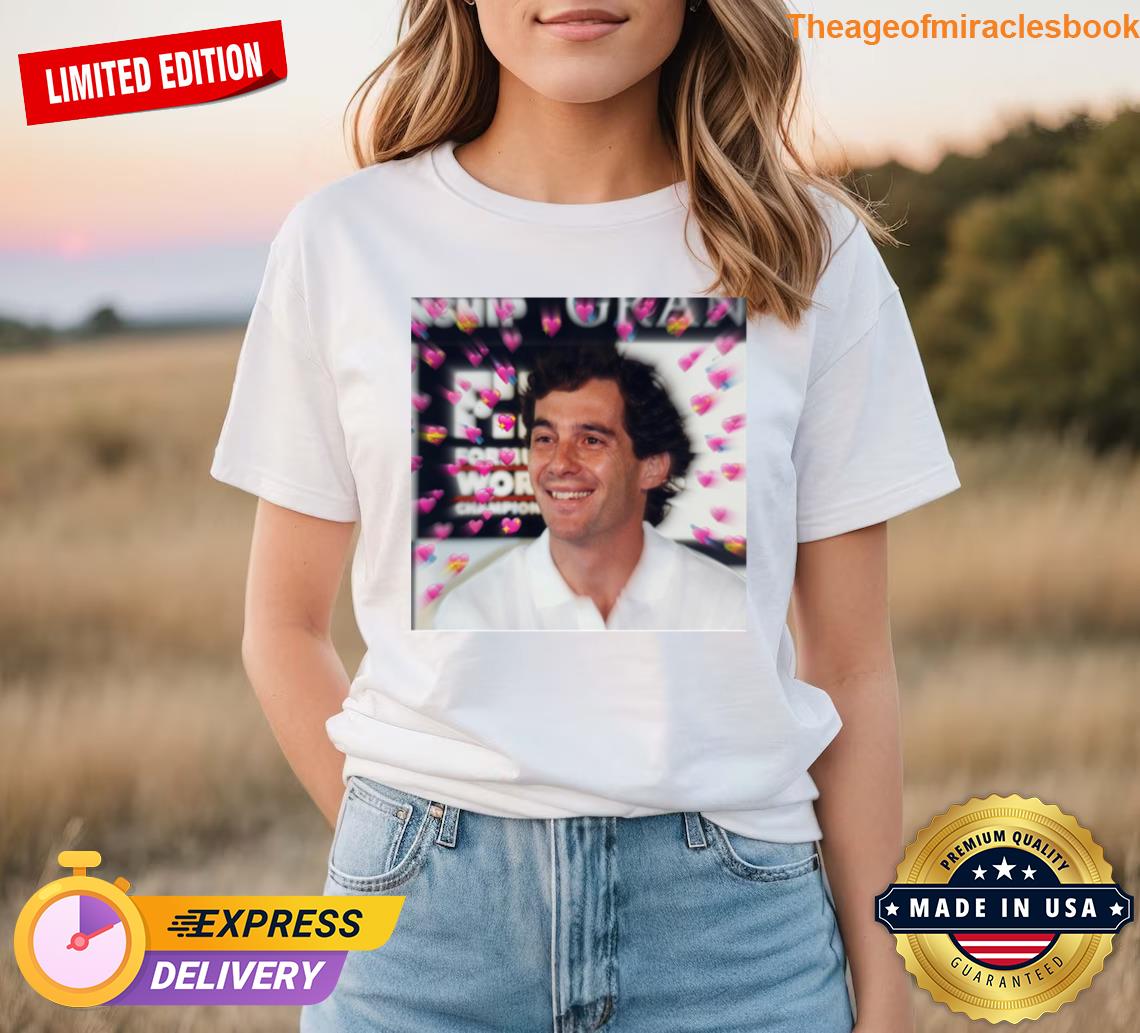 Ayrton Senna Heart Zoom Meme Print Long T-shirt