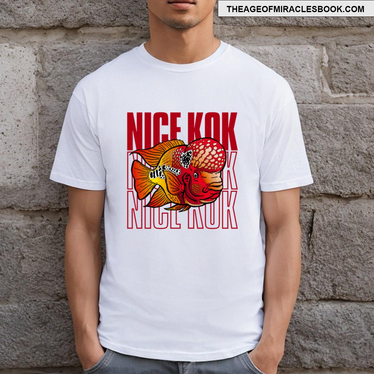 Nice Kok Funny Flowerhorn Cichlid Fish Keeper Essential T-shirt