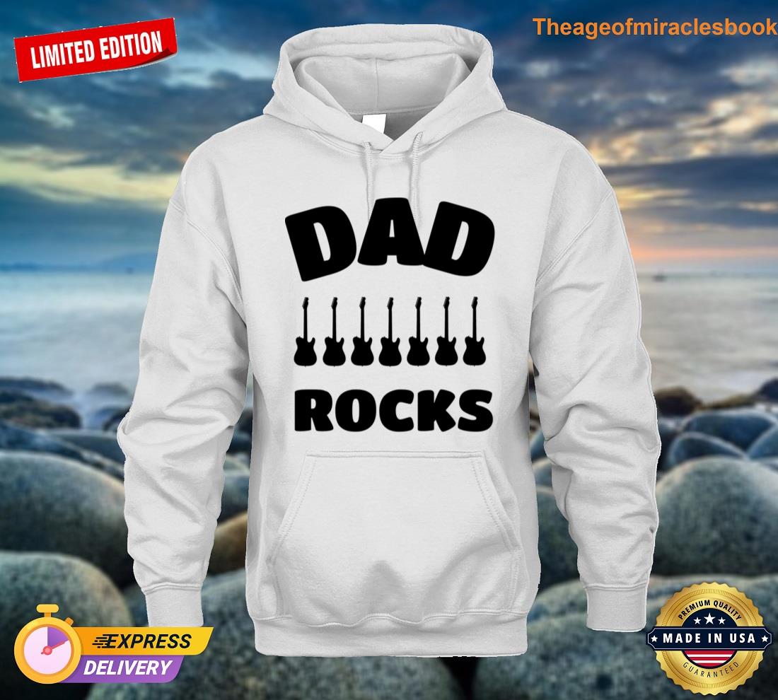 Happy Fathers Day Rocker Dad Rock And Roll Electric Guitars T-shirt