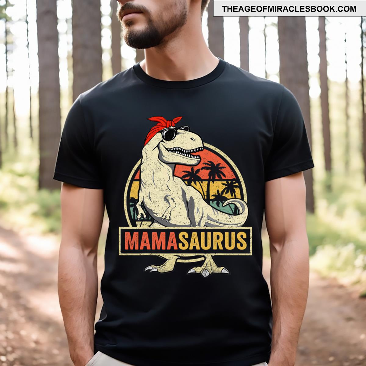 Mamasaurus T Rex Dinosaur Mama Saurus Family Matching T-shirt