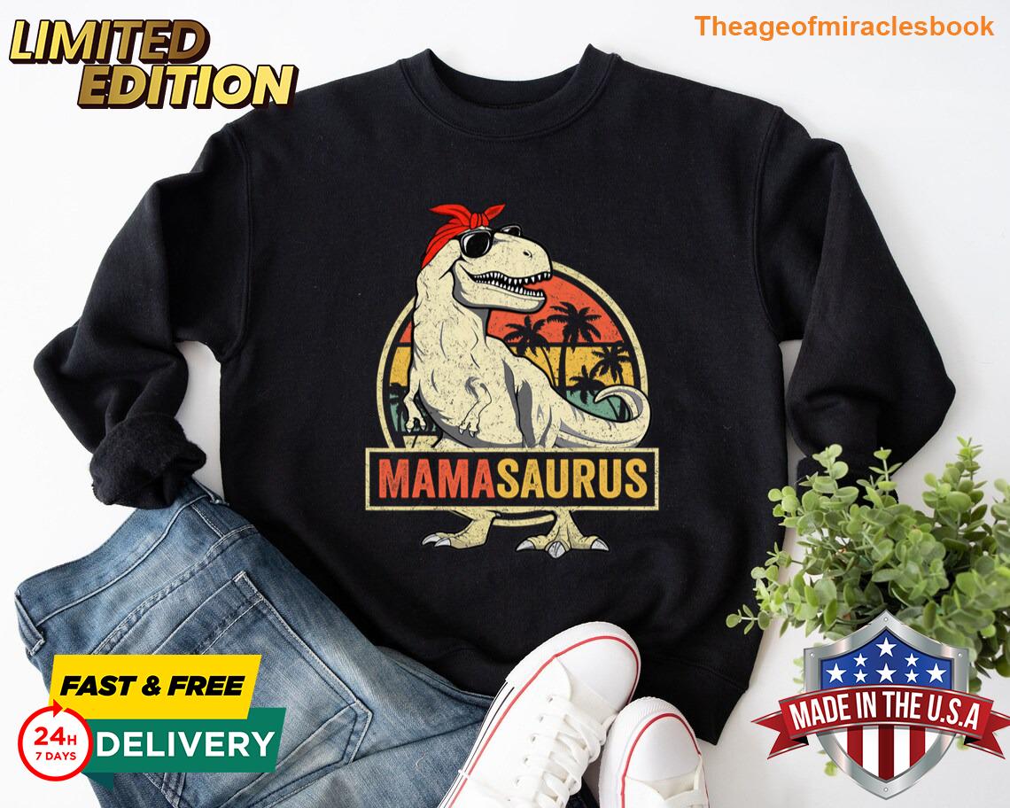 Mamasaurus T Rex Dinosaur Mama Saurus Family Matching T-shirt