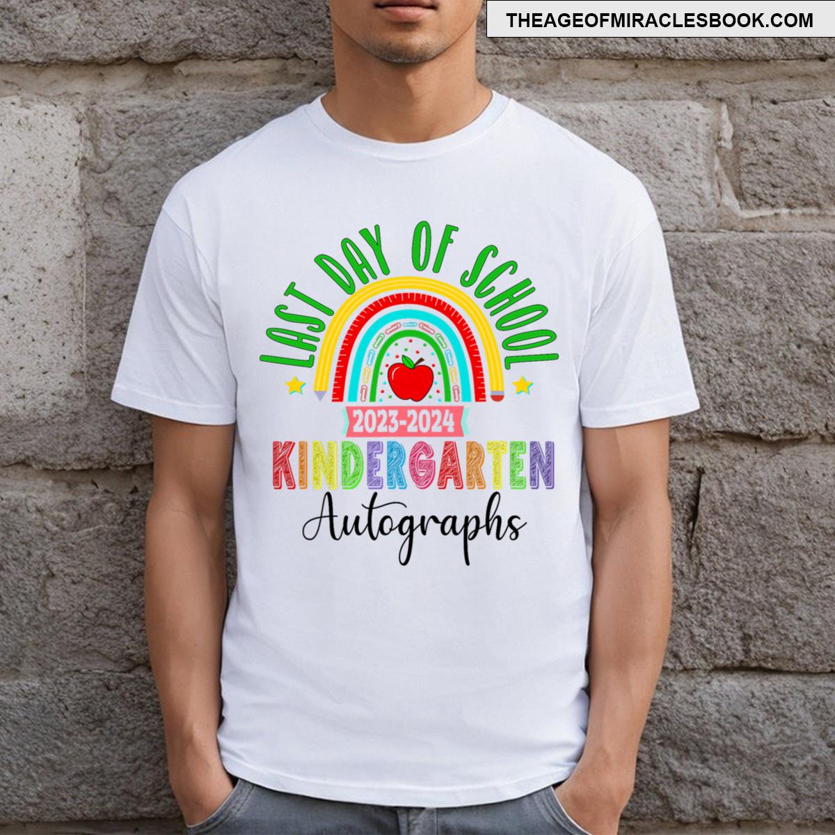 2024 Last Day Of School Autograph Kindergarten Graduation T-shirt