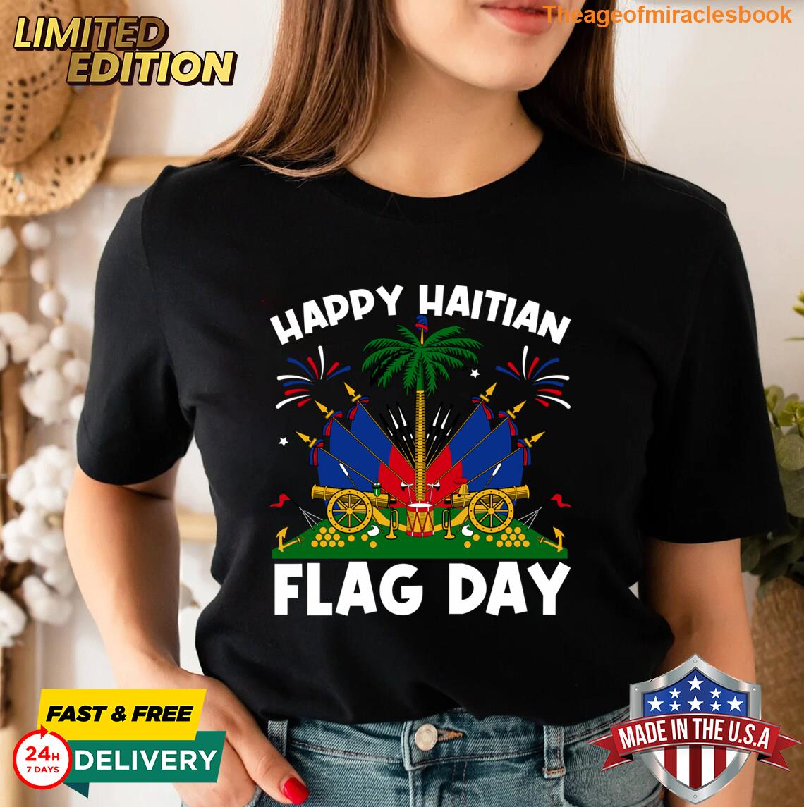 Haitian Flag Day Men Kids T-shirt