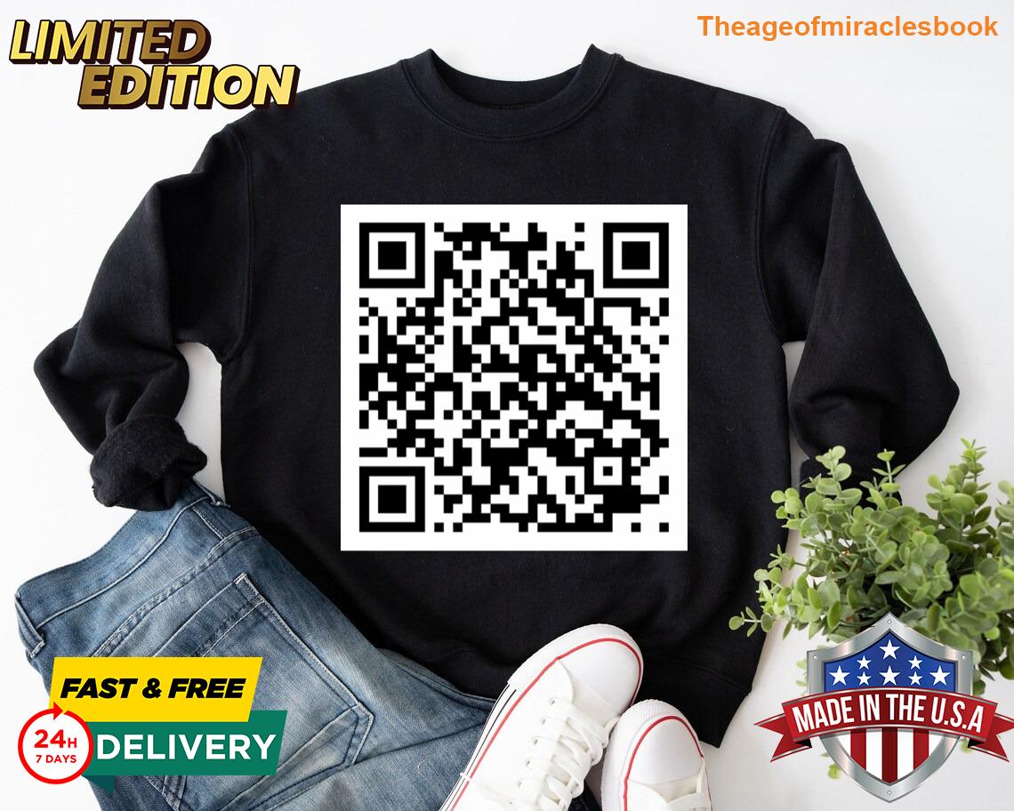 Never Gonna Give You Up Qr Code T-shirt