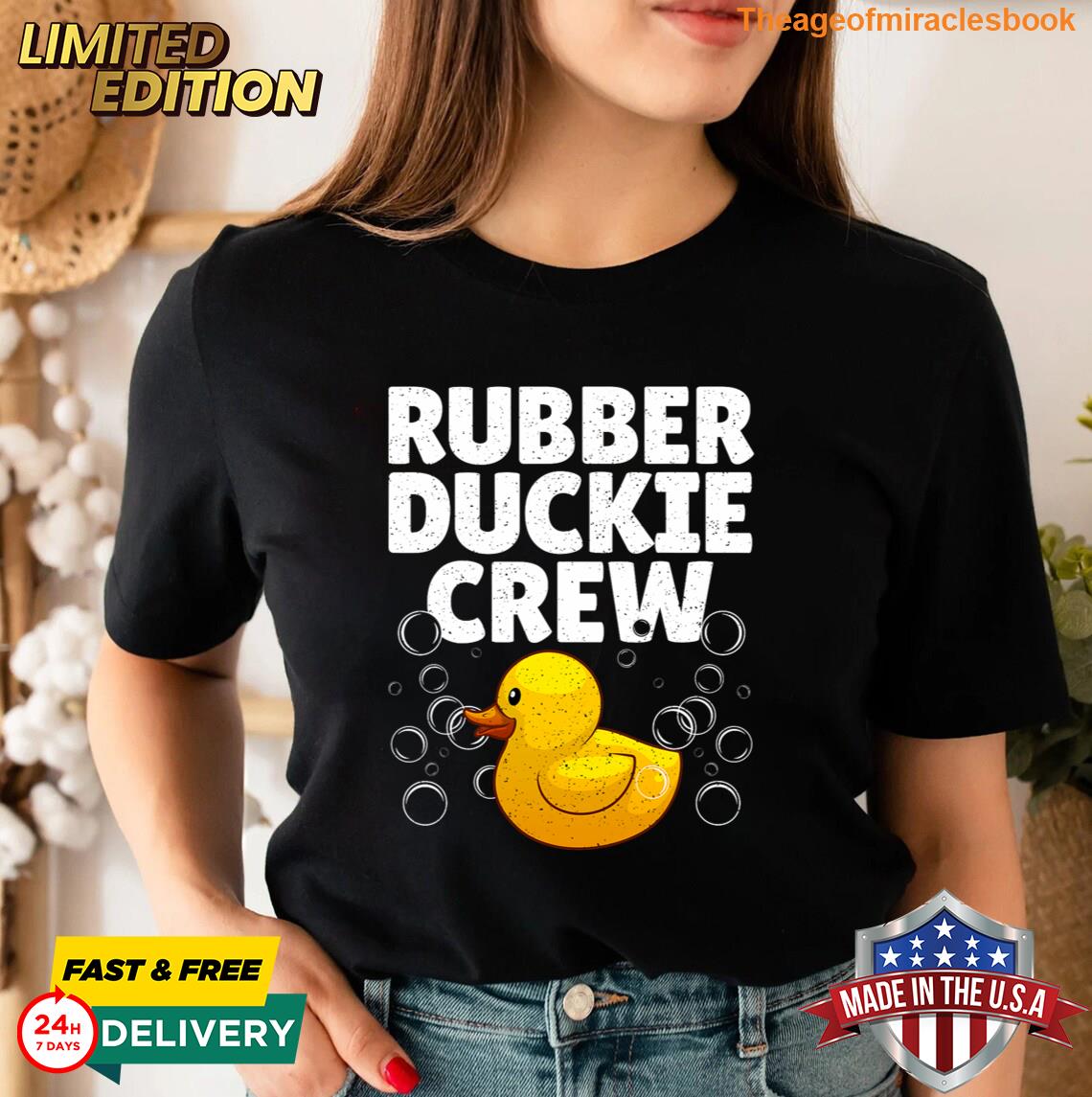 Best Rubber Duck Art For Men Kids Rubber Duckie Crew T-shirt