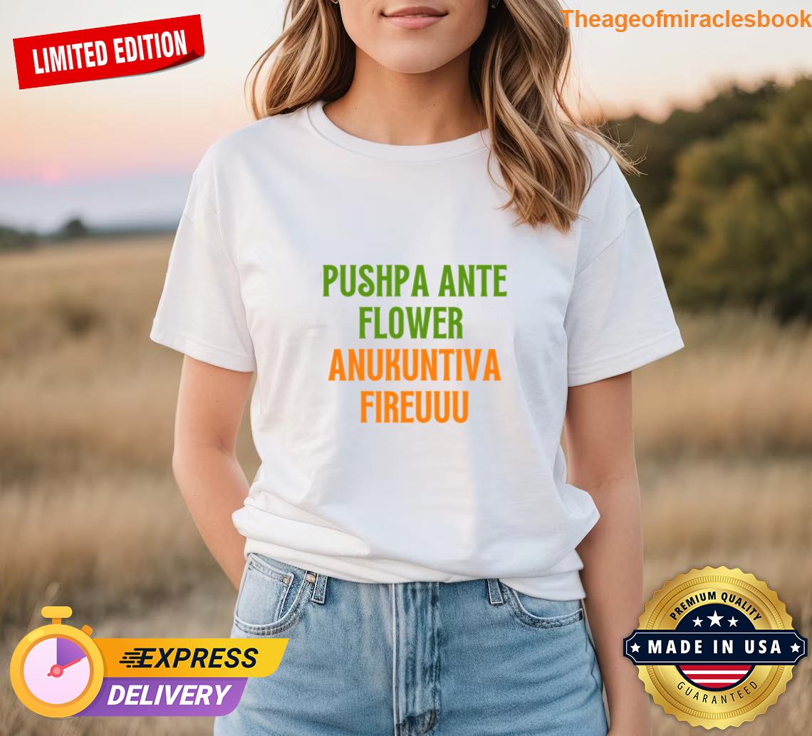 Pushpa Flower Dialogue Allu Arjun Telugu Movie T-shirt